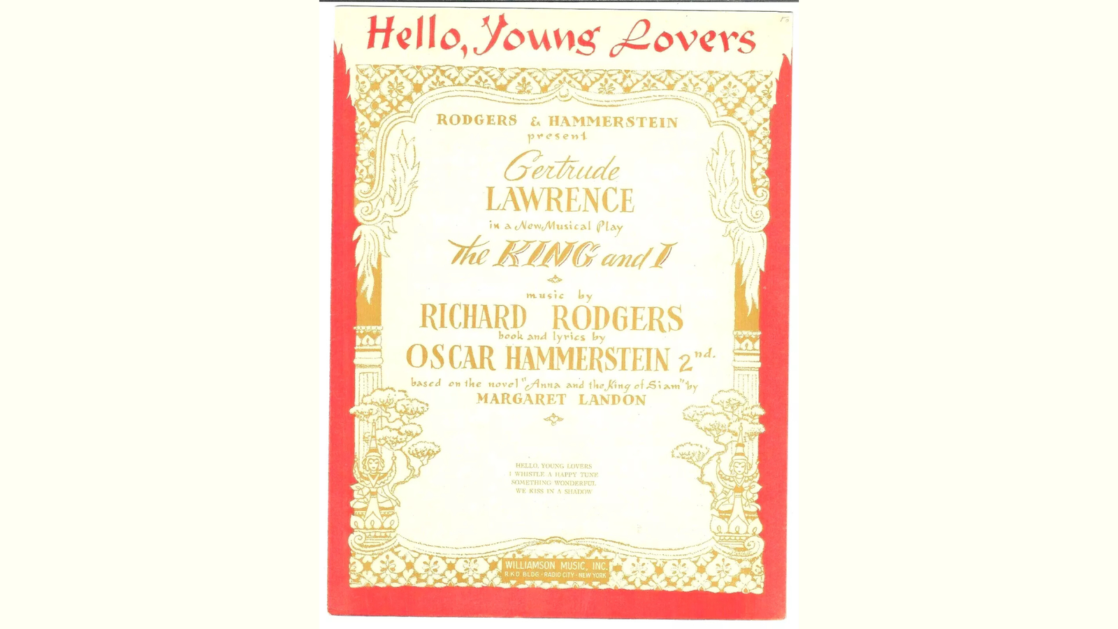 Musical-Tune Hello Young Lovers Lyricsby Gertrude Lawrence - GigWise